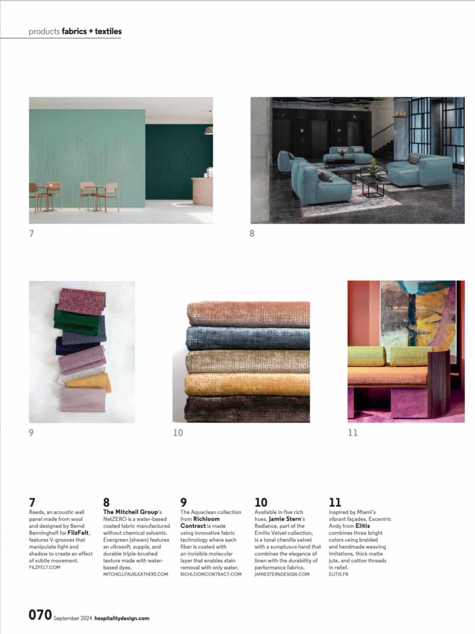 Hospitality Design, September 2024 - FilzFelt